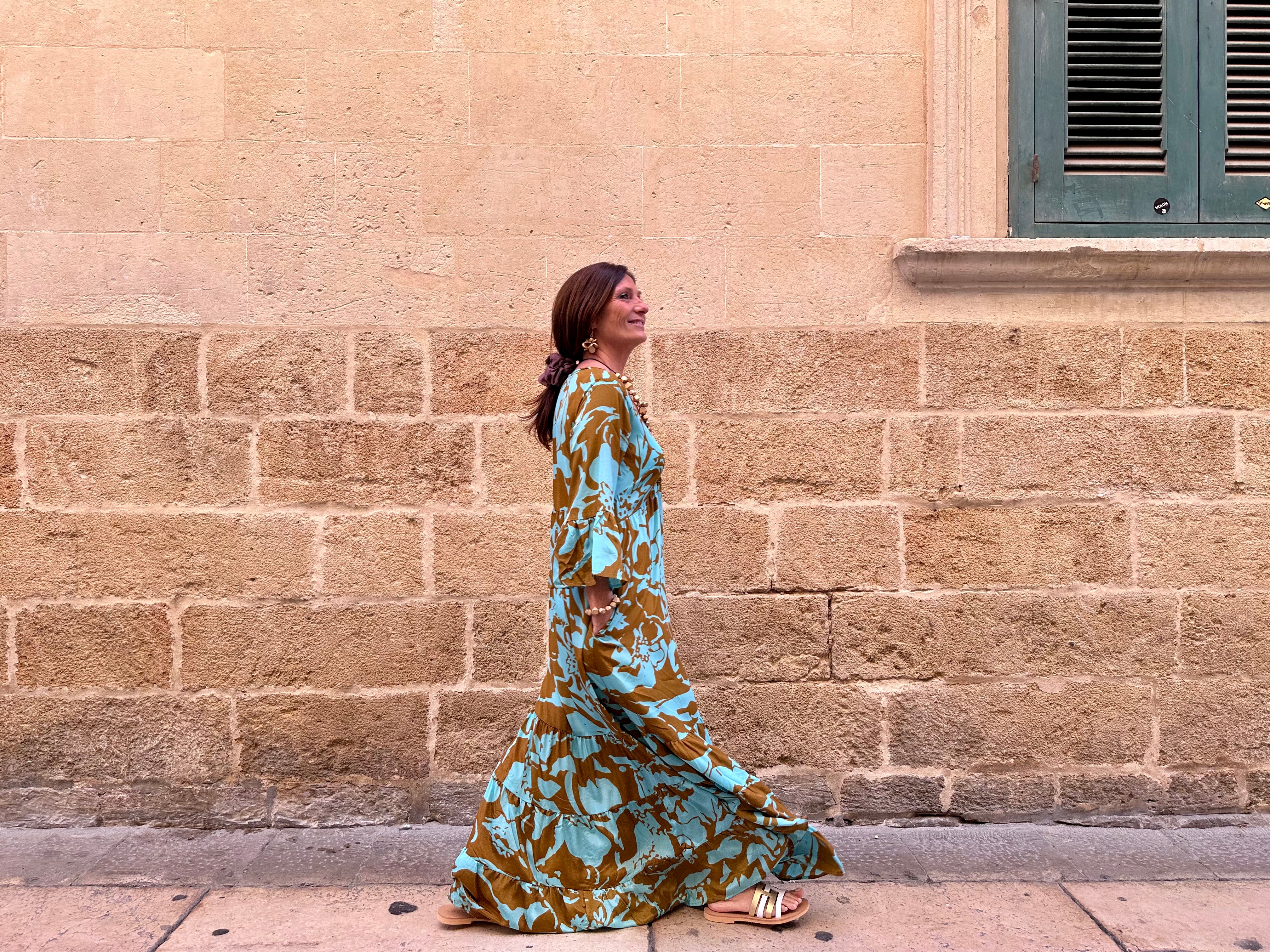 Vestito lungo seta Maria Antonietta – Bijondo